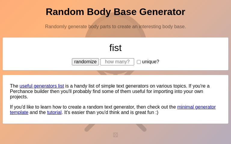 Random Body Base Generator