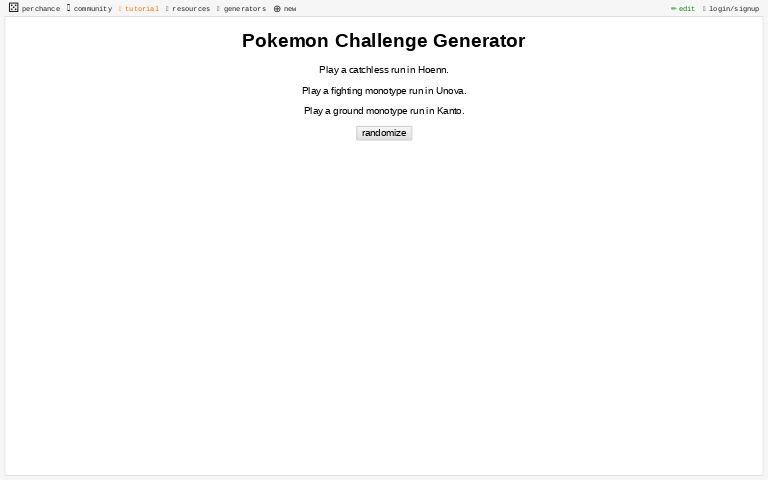 Pokemon Challenge Generator