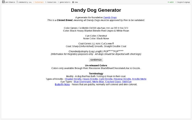 Dandy Dog Generator