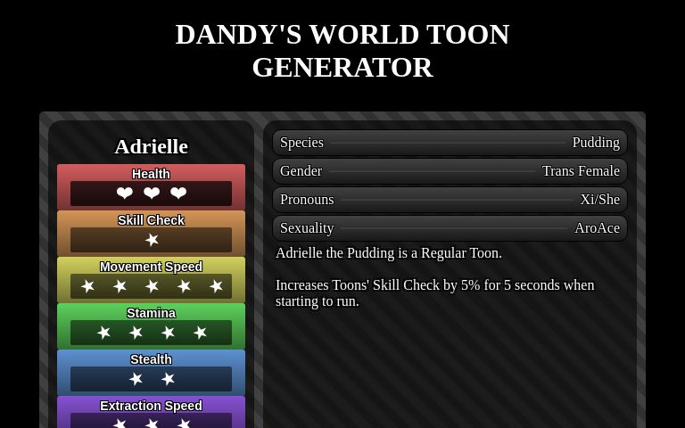 DANDY'S WORLD TOON GENERATOR
