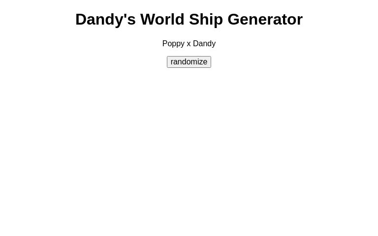 Dandy's World Ship Generator