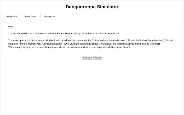 Danganronpa Simulator ― Perchance Generator