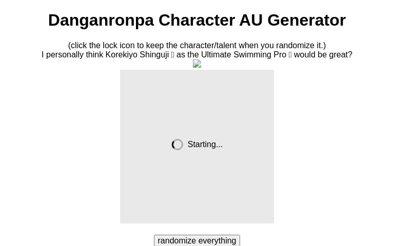 Danganronpa Character AU Generator