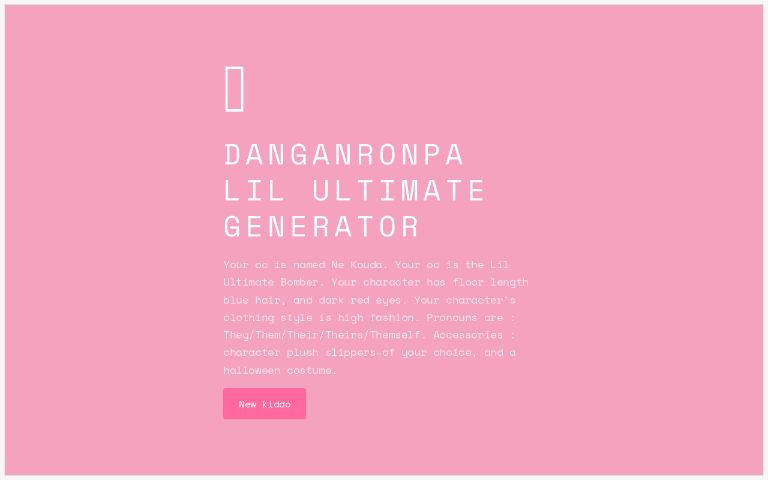 Danganronpa Lil Ultimate Generator