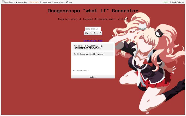 Danganronpa "what if" Generator