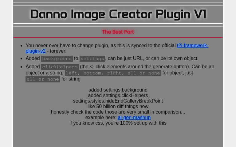 Danno Image Creator Plugin V1
