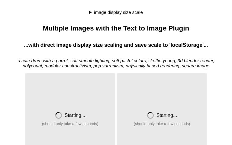 Multiple Images with the Text to Image Plugin