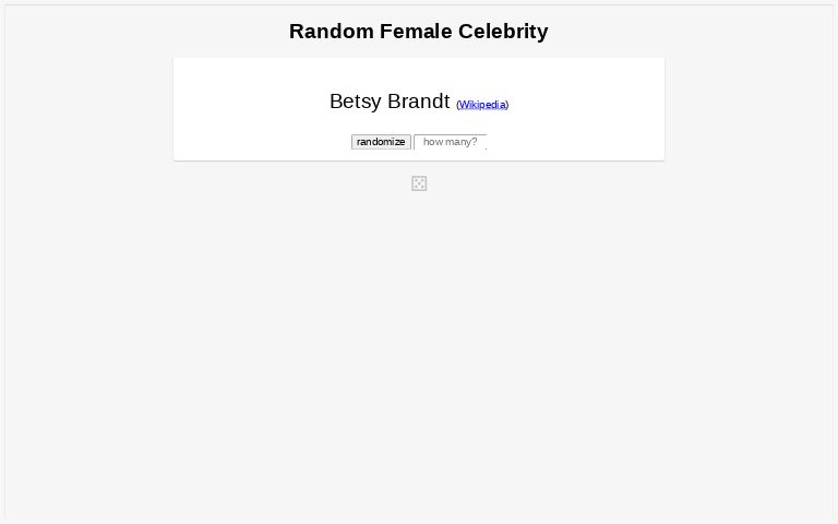 Random Female Celebrity ― Perchance Generator