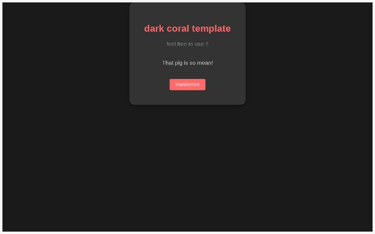 dark coral template ― Perchance Generator