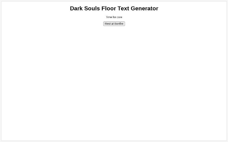 Dark Souls Floor Text Generator