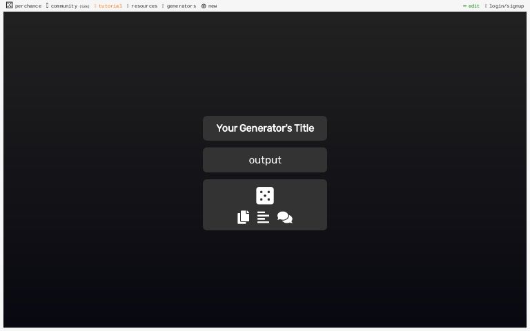 Dark Template ― Perchance Generator