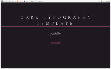 Dark Typography Template ― Perchance Generator