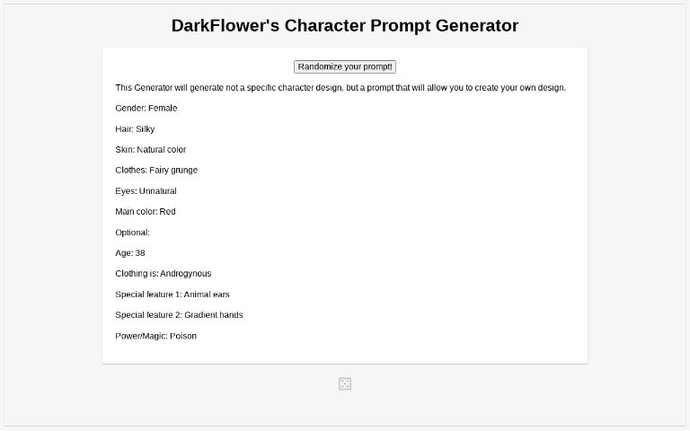 DarkFlower's Character Prompt Generator