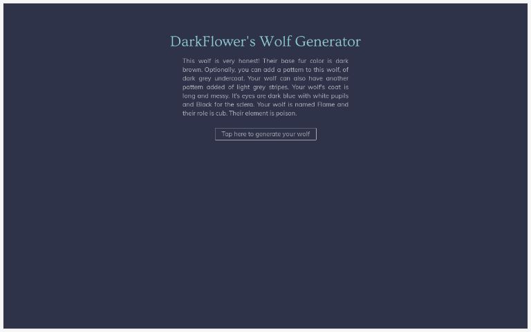 DarkFlower's Wolf Generator