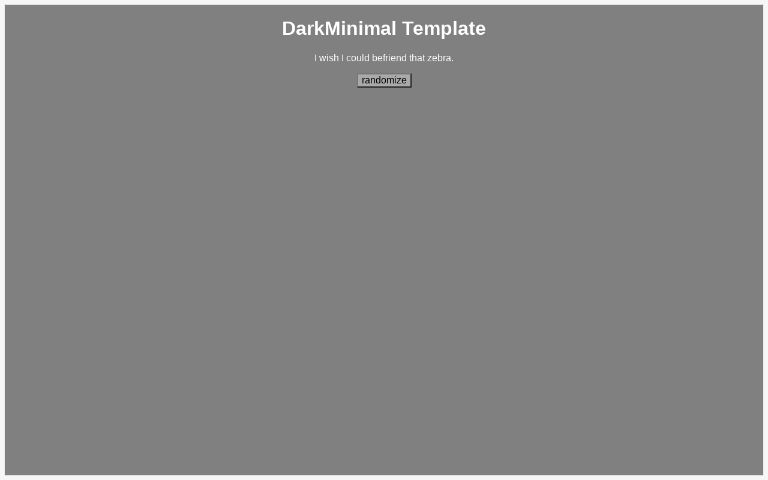 DarkMinimal Template ― Perchance Generator