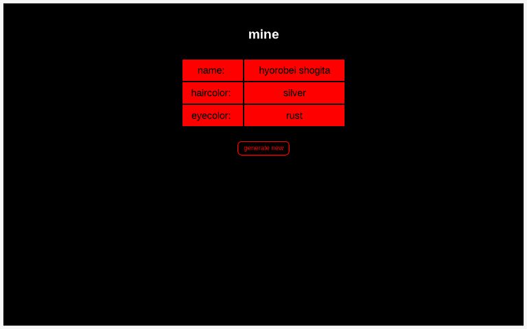 mine ― Perchance Generator