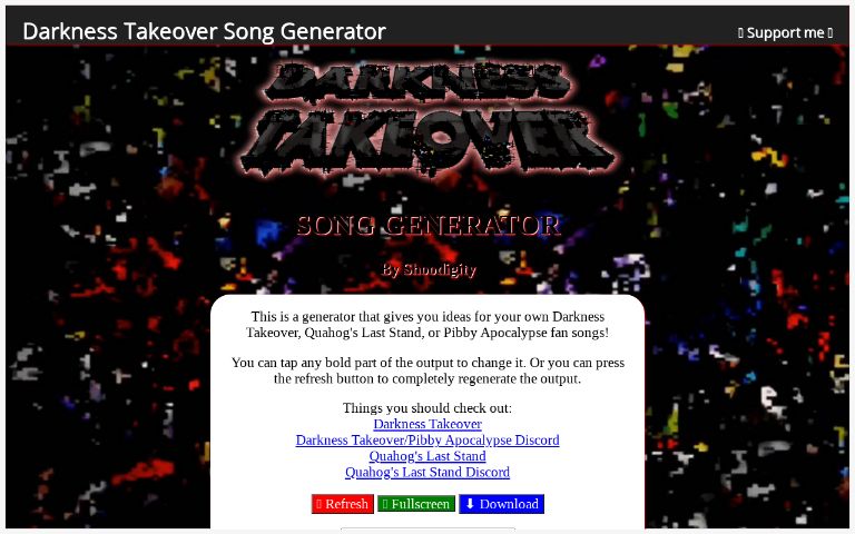 Darkness Takeover Song Generator