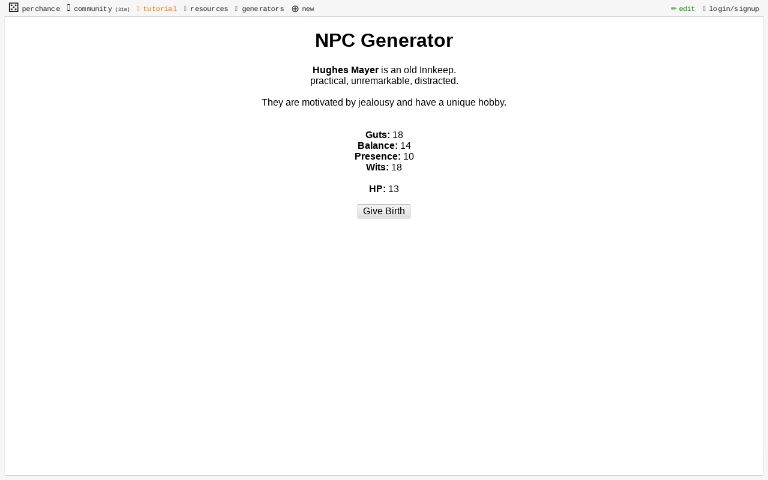 NPC Generator