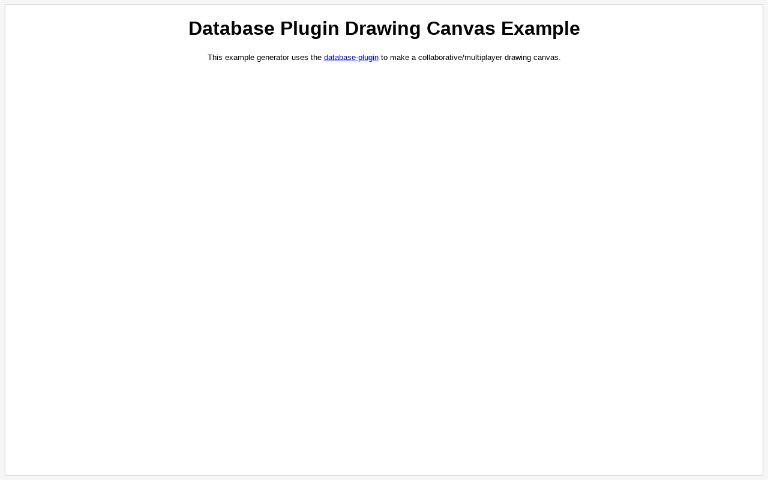 Database Plugin Drawing Canvas Example 