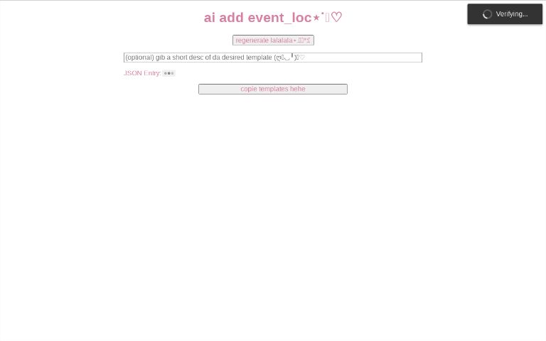 ai add event_loc⋆˙ ♡ ― Perchance Generator
