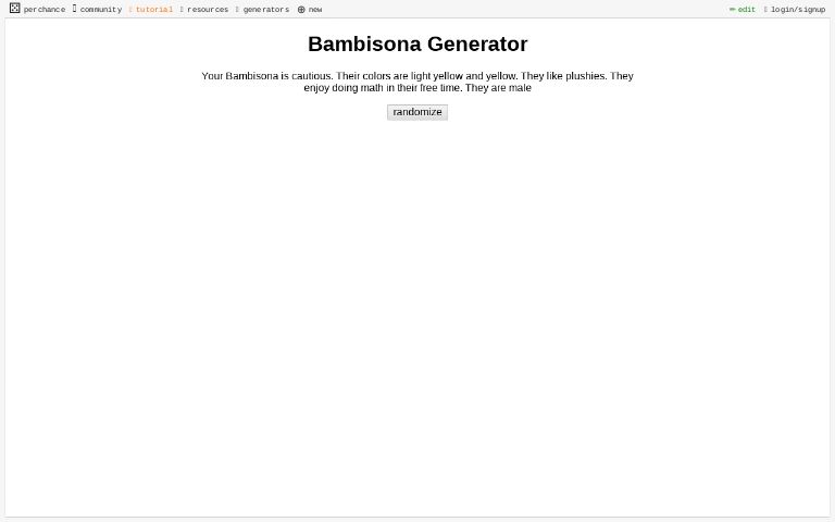 Bambisona Generator
