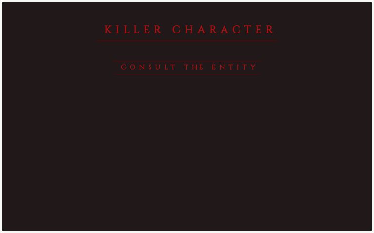 Killer Character ― Perchance Generator