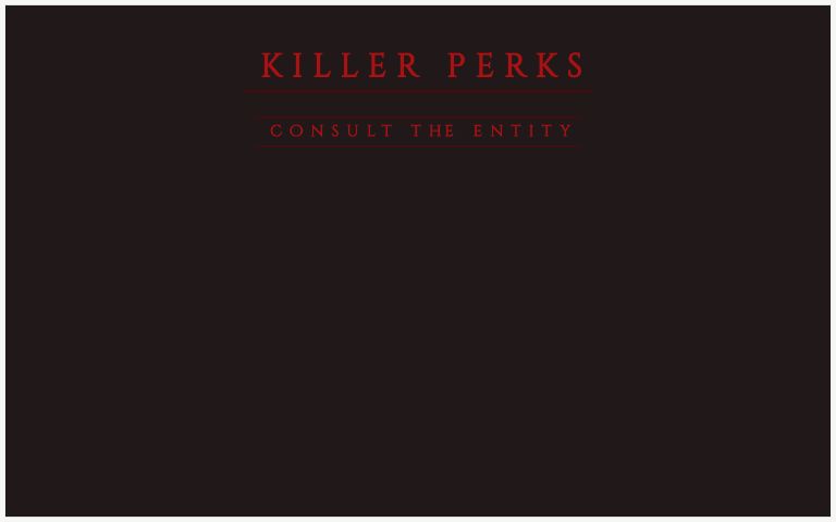 Killer Perks ― Perchance Generator