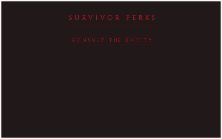Survivor Perks ― Perchance Generator