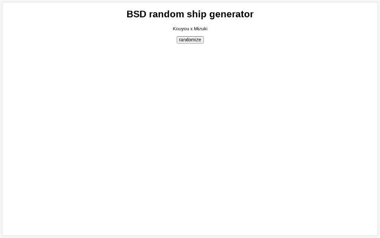 BSD random ship generator