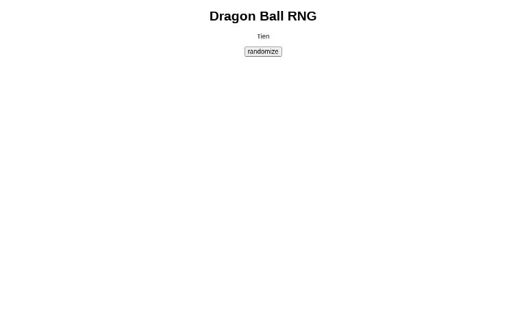 Dragon Ball RNG ― Perchance Generator