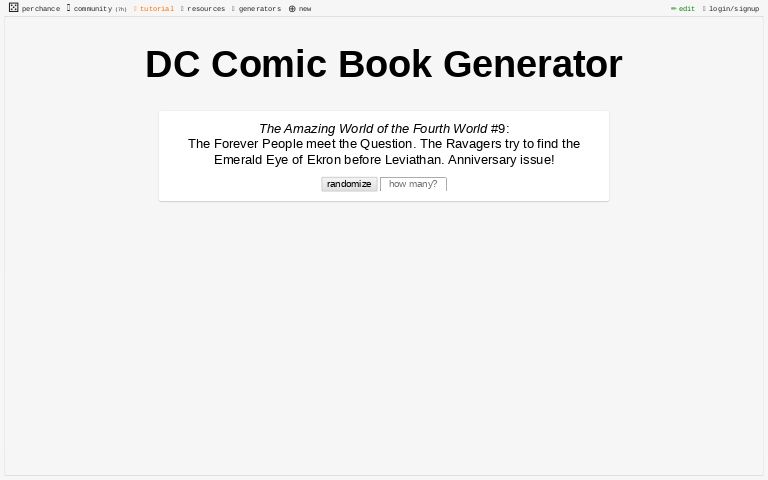 DC Comic Book Generator
