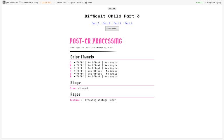 Difficult Child Part 3 ― Perchance Generator