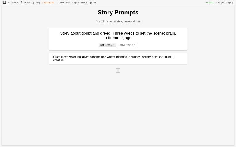 Story Prompts ― Perchance Generator