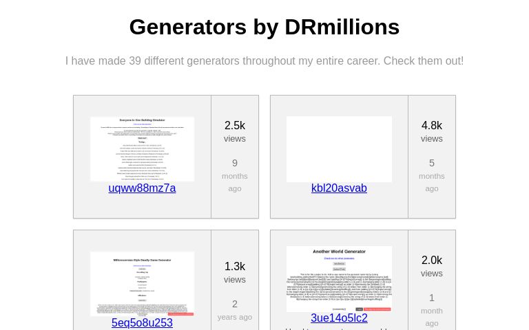 Generators by DRmillions