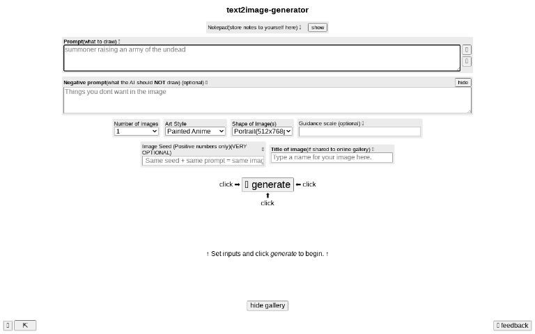 Dead Monkey's Paintbox ― Perchance Generator