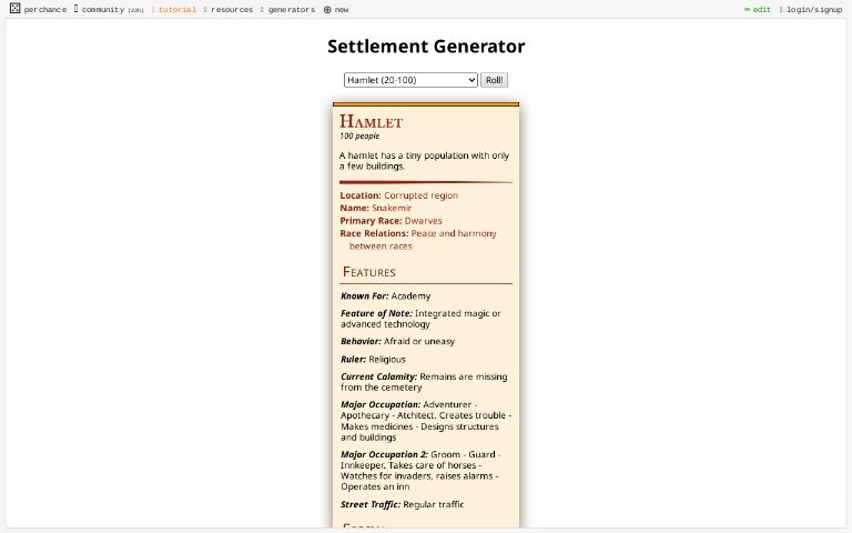 Settlement Generator
