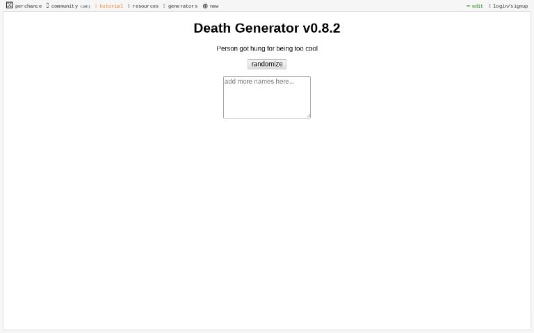 Death Generator v0.8.2