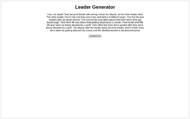 Leader Generator