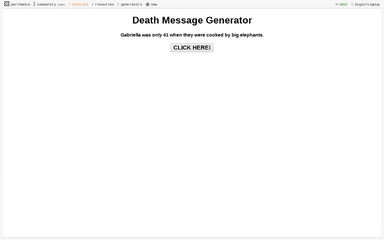 Death Message Generator