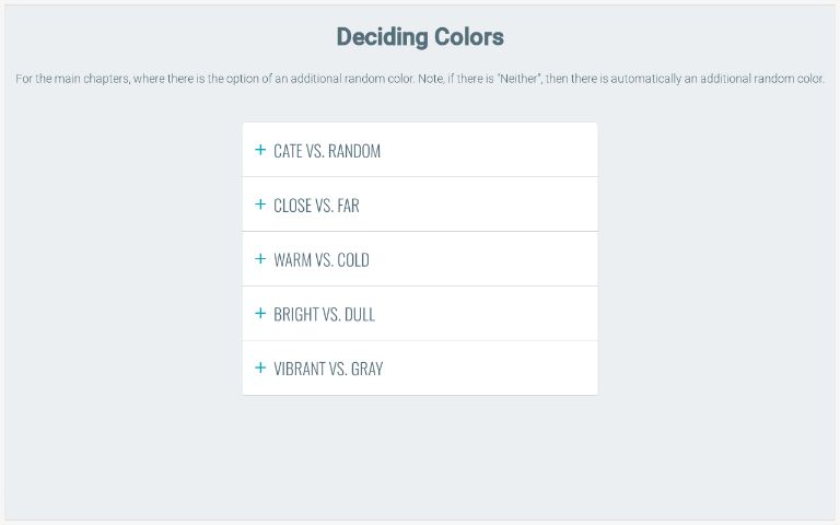 Deciding Colors ― Perchance Generator