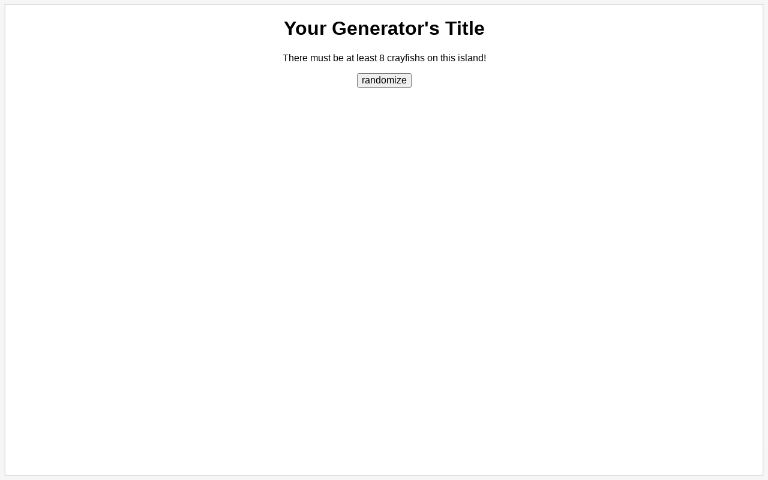 Minimal ― Perchance Generator