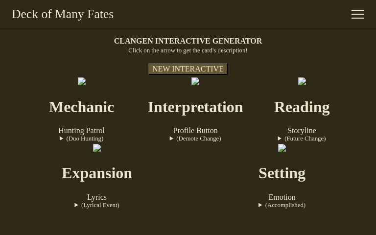 ClanGen Interactive ― Perchance Generator