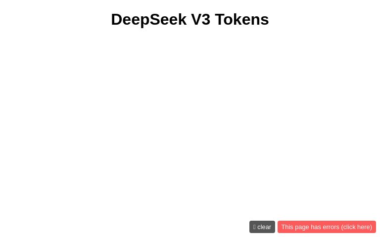 DeepSeek V3 Tokens ― Perchance Generator