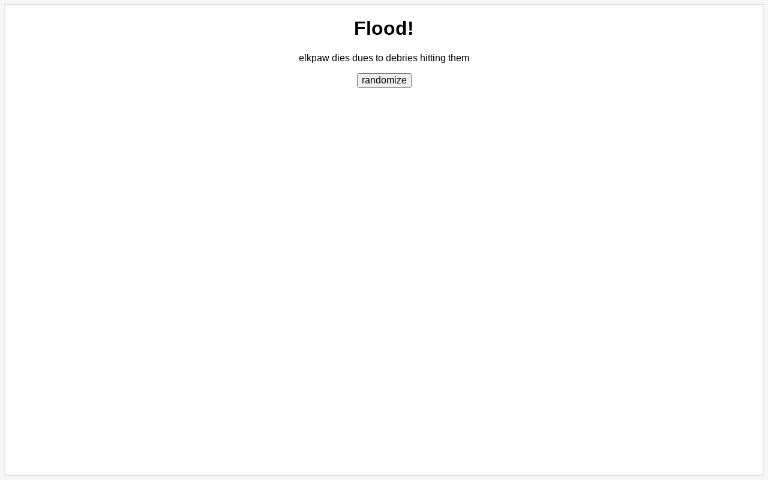 Flood! ― Perchance Generator