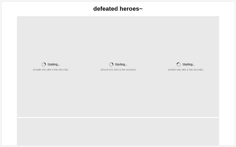 defeated heroes~ ― Perchance Generator