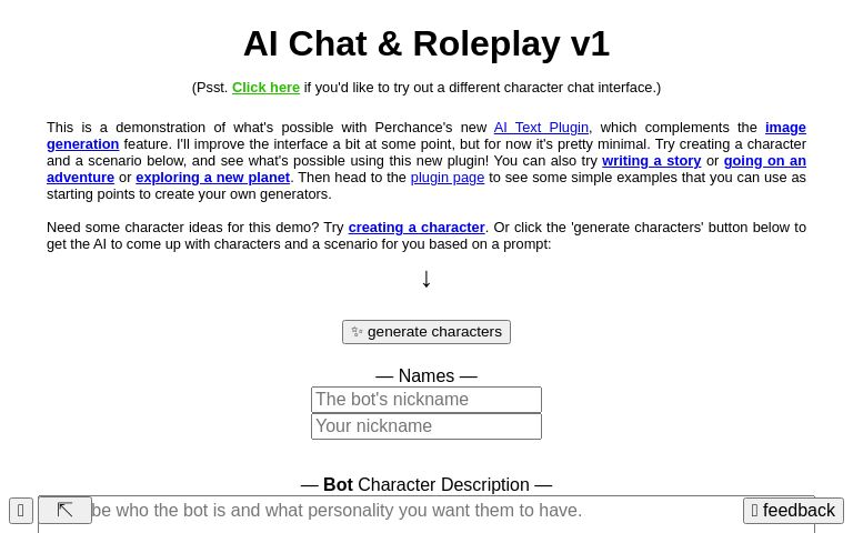 AI Chat & Roleplay v1 (online, free, no sign-up, unlimited)