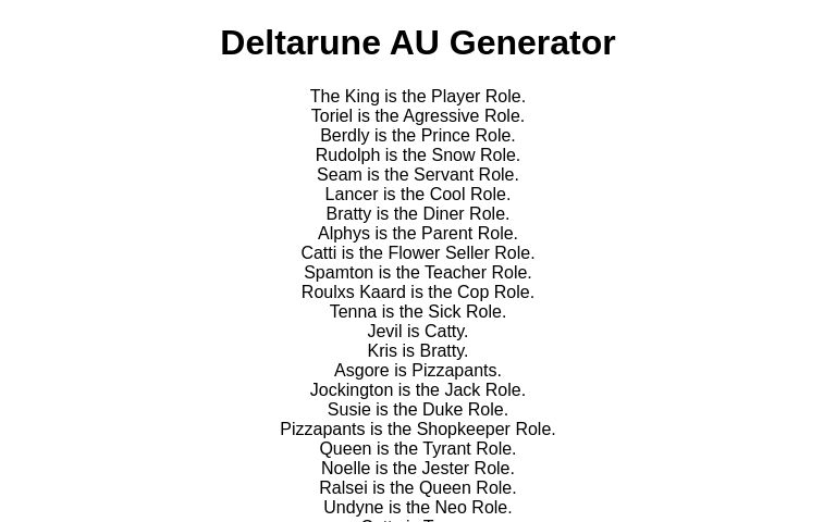 Deltarune AU Generator
