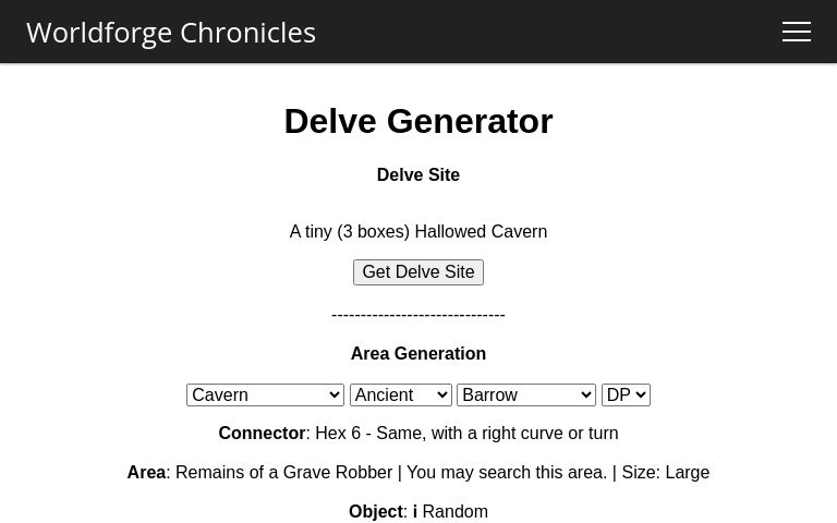 Delve Generator