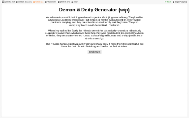 Demon & Deity Generator (wip)