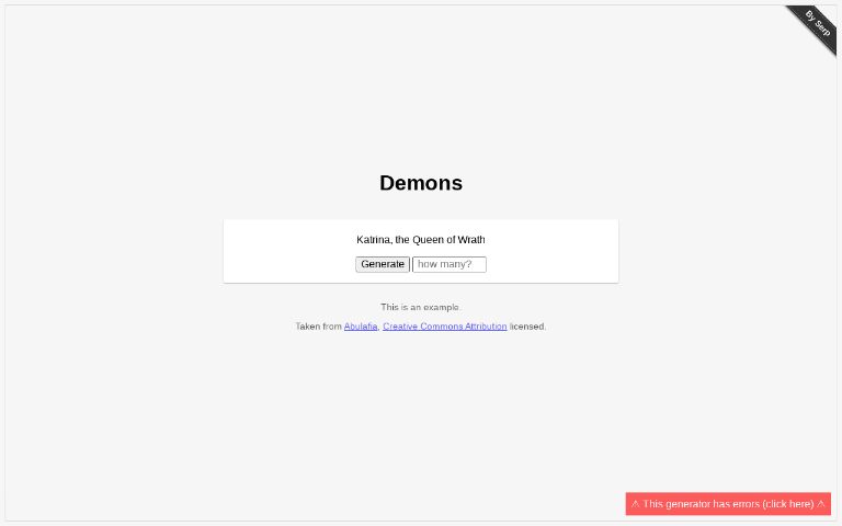 Demons ― Perchance Generator